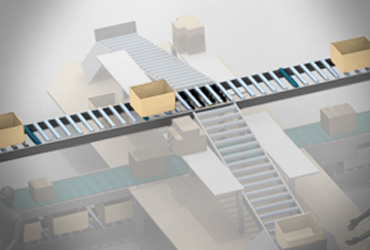 Curve, Vertical Conveyor, merging conveying lines equipment modules and ...