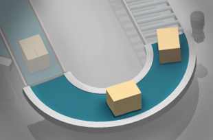 Curve, Vertical Conveyor, merging conveying lines equipment modules and ...