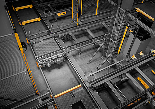 Shuttle and Rail-guided stacker cranes by Dambach Lagersysteme
