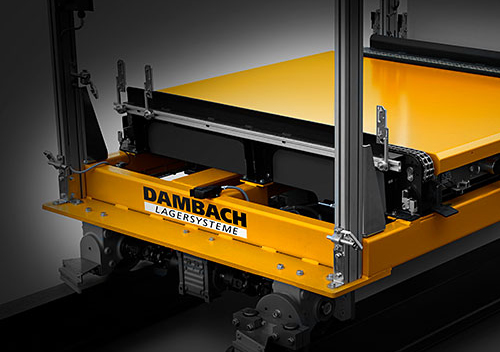 Shuttle and Rail-guided stacker cranes by Dambach Lagersysteme