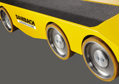 Shuttle and Rail-guided stacker cranes by Dambach Lagersysteme