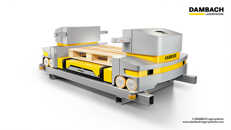 Shuttle and Rail-guided stacker cranes by Dambach Lagersysteme