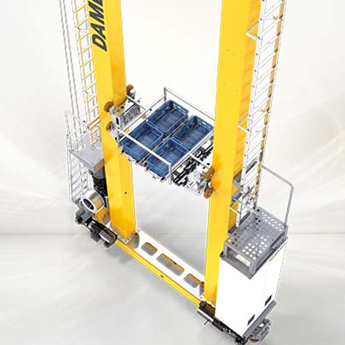 Shuttle and Rail-guided stacker cranes by Dambach Lagersysteme