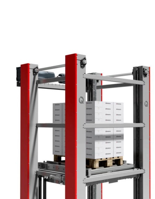 EXPO21XX - Discontinuous product elevator lift conveyor by Qimarox