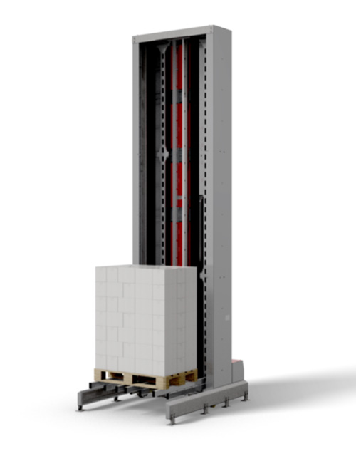 EXPO21XX - Discontinuous product elevator lift conveyor by Qimarox