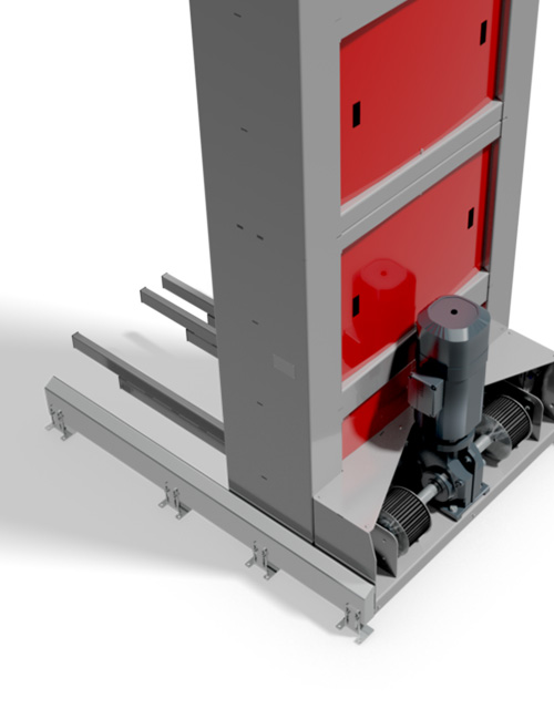 Discontinuous product elevator lift conveyor by Qimarox