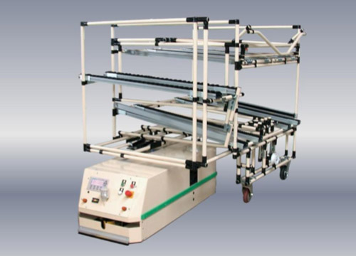 AGV, pipe racking system and trolley by CREFORM