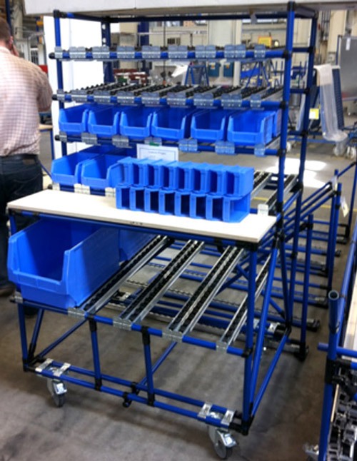 AGV, pipe racking system and trolley by CREFORM