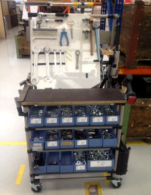 AGV, pipe racking system and trolley by CREFORM