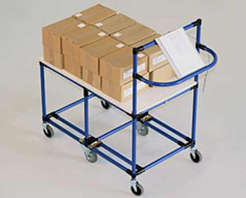 AGV, pipe racking system and trolley by CREFORM