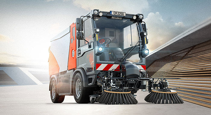 Sweeping, Sweeping & vacuuming, scrubbing & drying machine by Hako