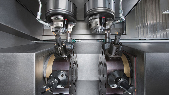 Low energy lath, chuck lathe, pick-up chuck lathe, twin-spindle pick-up ...