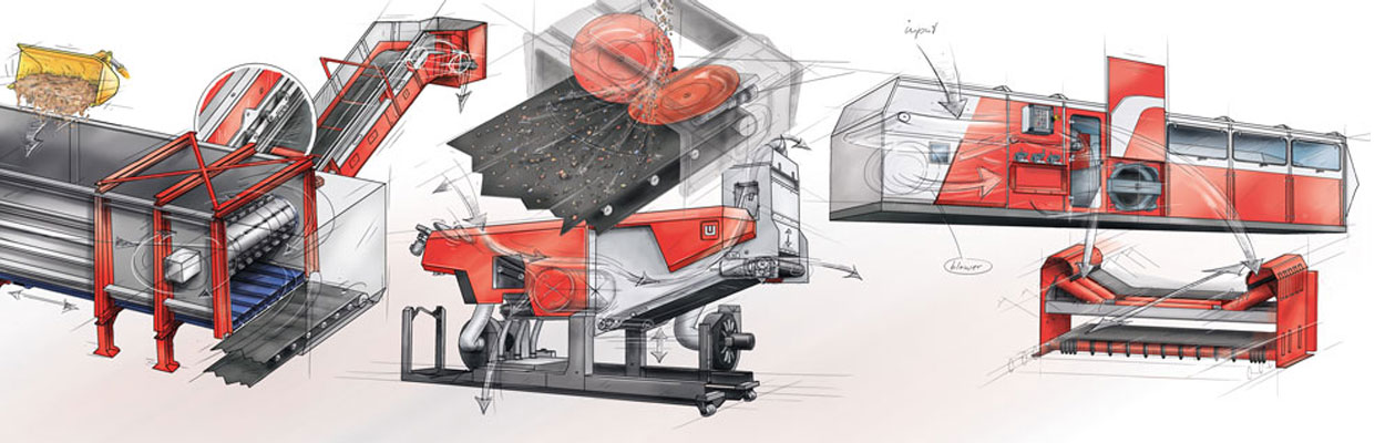Windshifters, conveyor belts, bunker systems, recycling systems by WESTERIA