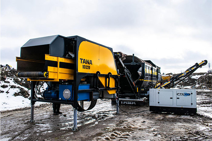 TANA mobile waste shredder, landfill compactors