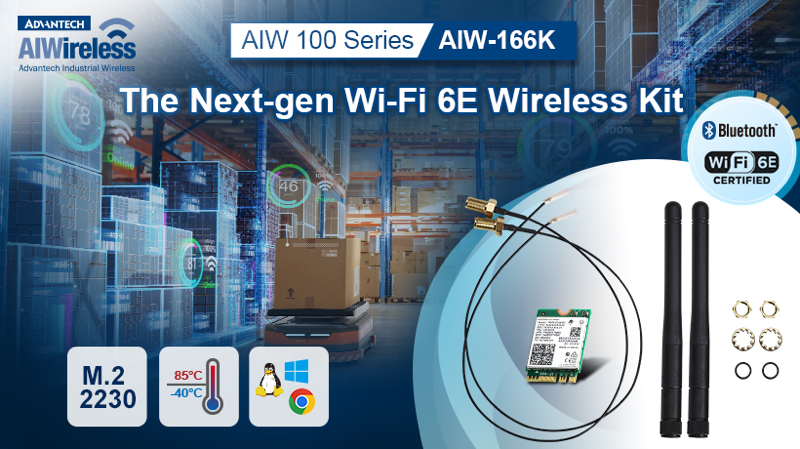 Advantech expands its AIW-100 series with the new AIW-166K Wi-Fi 6E ...